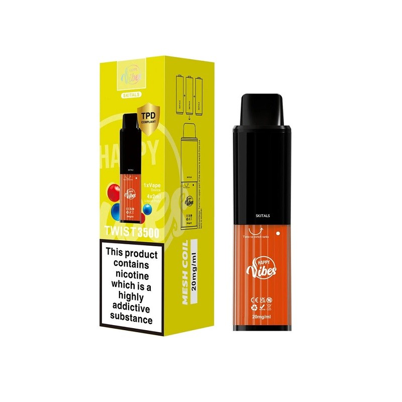 Happy Vibes Twist Disposable Vape 3500 Puffs Enjoyable