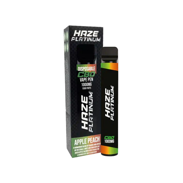 Haze Platinum CBD Disposable Vape 1000mg Ease Mind
