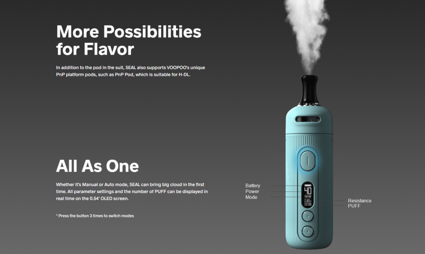 VOOPOO SEAL Kit UK 40W Pod Vape Kit Buy