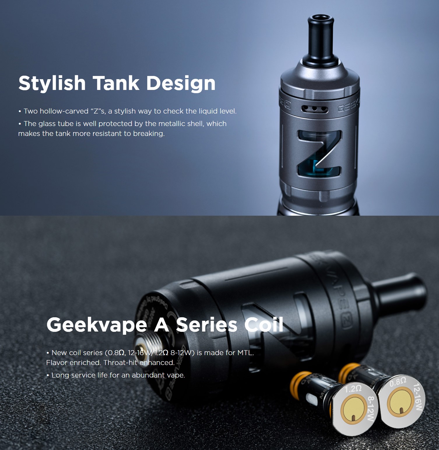 Geekvape Z MTL Tank 2ml New Atomizer Cost £21.99