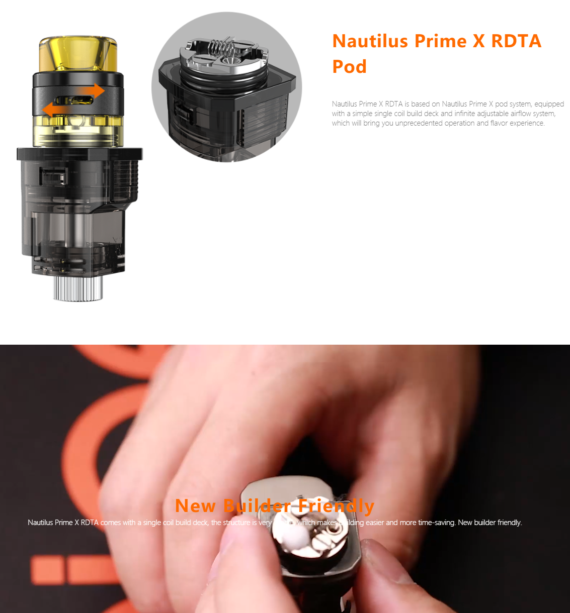 Aspire Nautilus Prime X RDTA New Release Online Atomizer