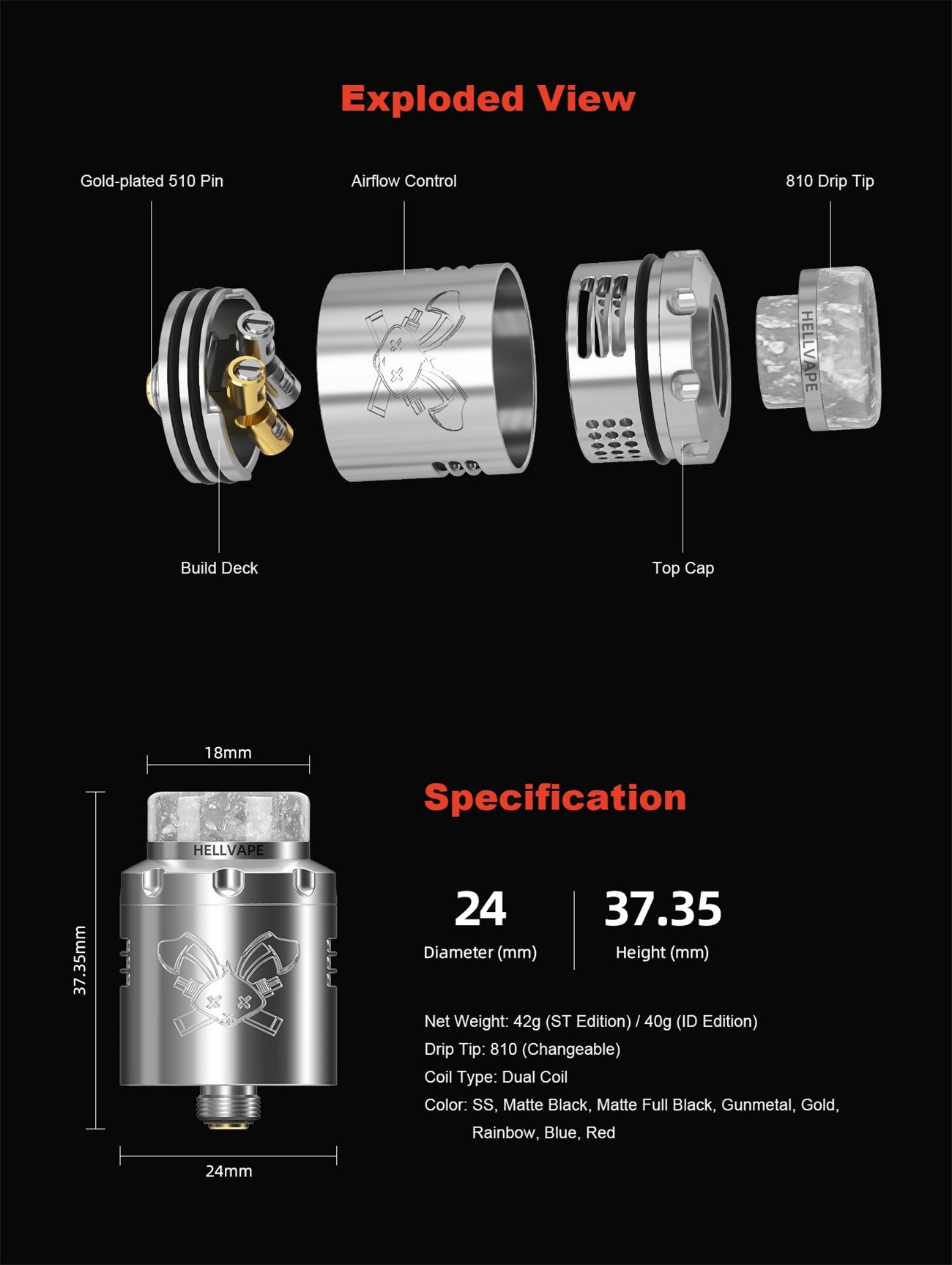Hellvape Dead Rabbit 3 RDA 24mm