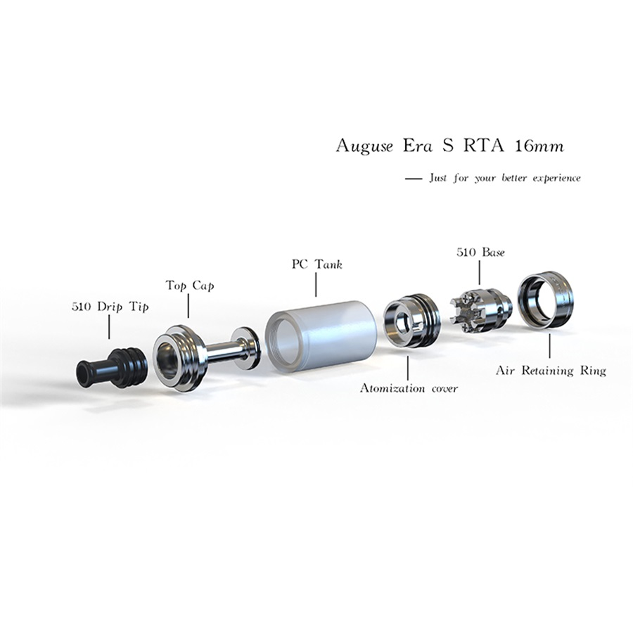 Auguse ERA S 16mm RTA 2ml Rebuildable Tank Vape Atomizer