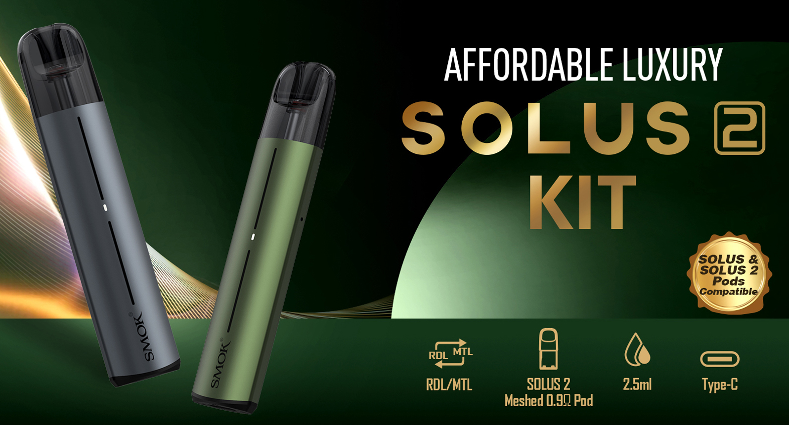 SMOK SOLUS 2 Kit Pod Vape 700mAh New UK £9.99