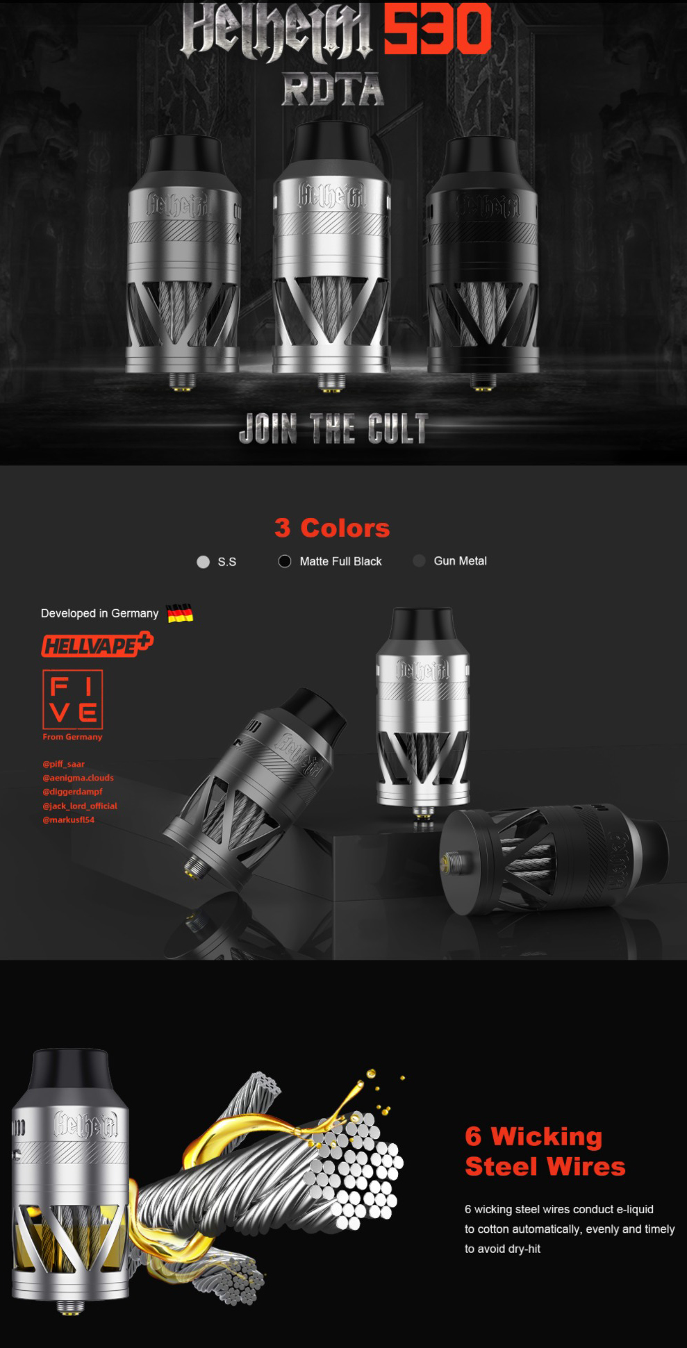 Hellvape Helheim S30 RDTA 30mm 12ml UK Best