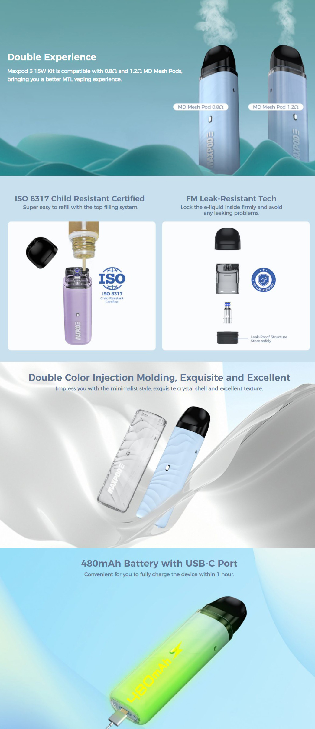 Freemax Maxpod 3 Kit 480mAh 15W Best UK