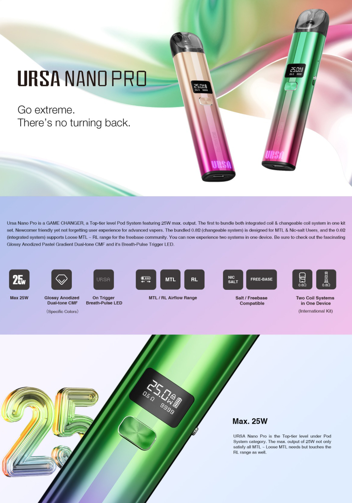 Lost Vape Ursa Nano Pro Kit Pod Vape Hot Sale