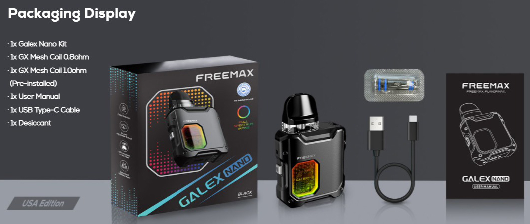 Freemax Galex Nano Kit Pod Vape 800mAh 22W UK Online