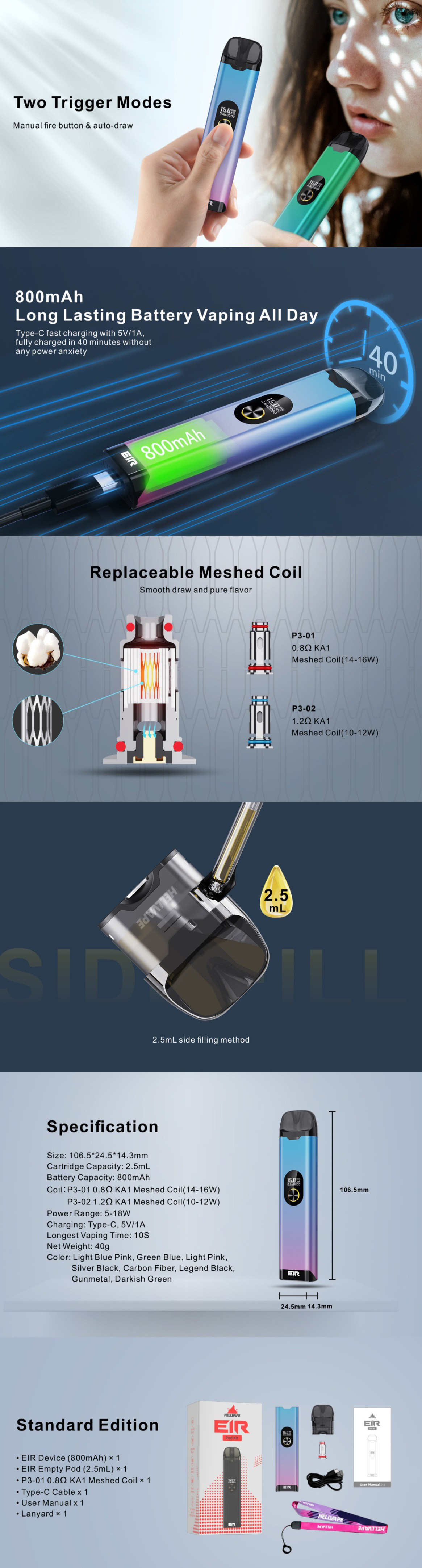 Hellvape Eir Kit Pod Vape 800mAh Buy Now