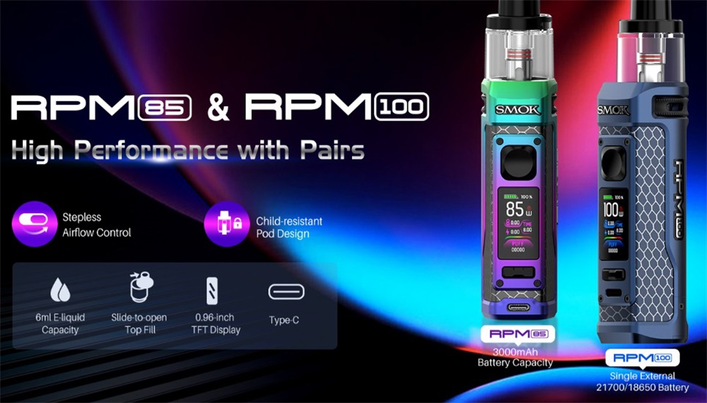 SMOK RPM 85 & RPM 100 Kit Pod Mod UK In Stock
