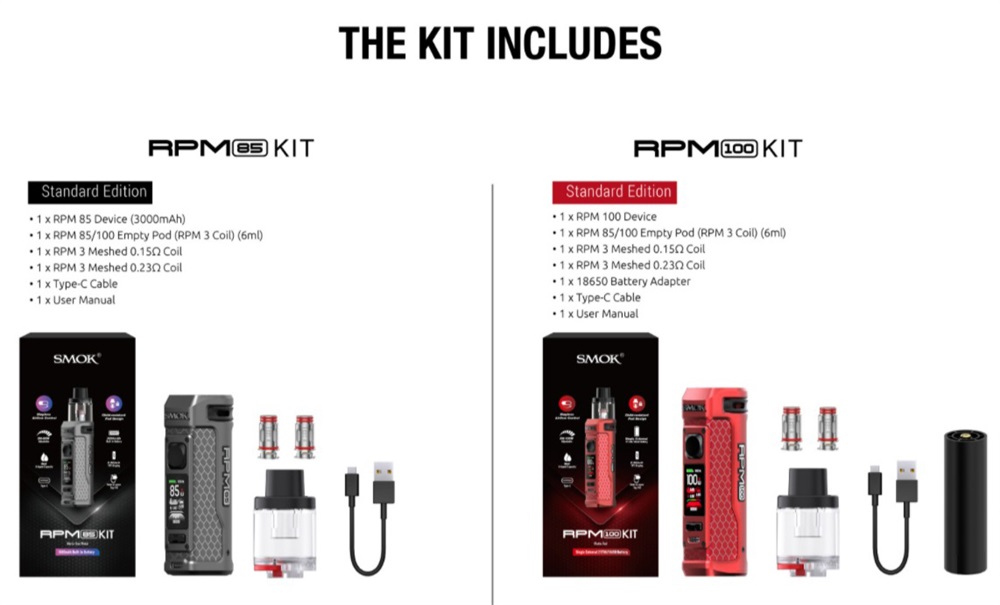 SMOK RPM 85 & RPM 100 Kit Pod Mod UK In Stock