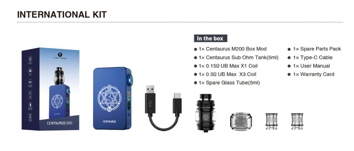 Lost Vape Centaurus M200 Kit Vape Mod Cheap Now