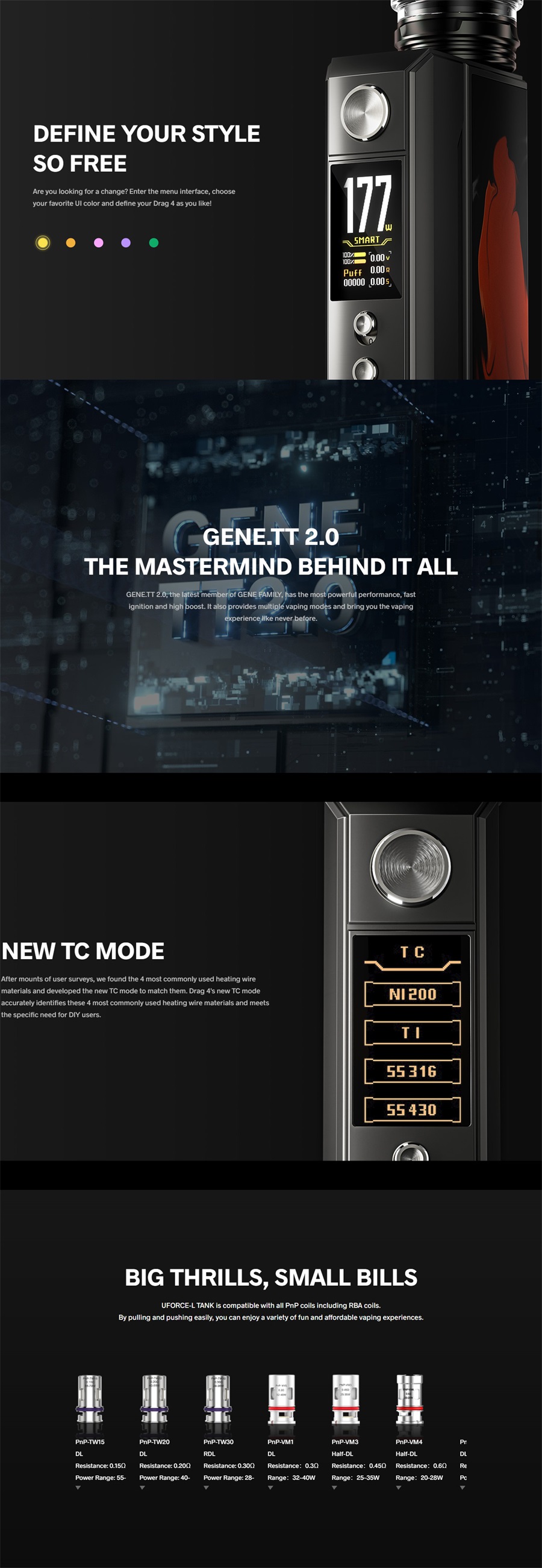 VOOPOO Drag 4 Kit 177W Sale £47.99 UK