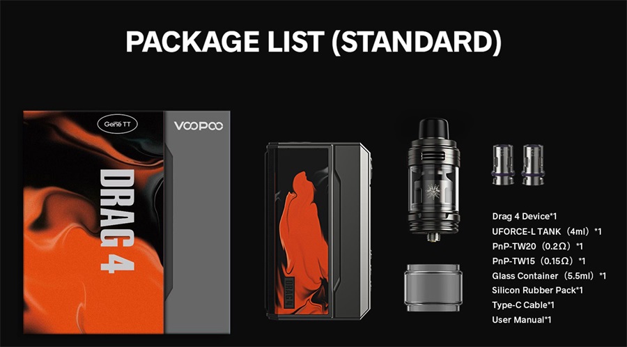 VOOPOO Drag 4 Kit 177W Sale £47.99 UK