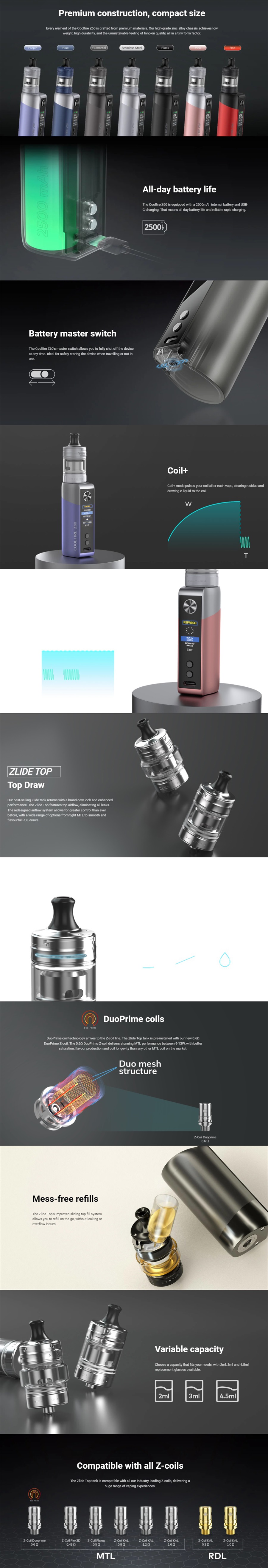 Innokin Coolfire Z60 Kit Vape Mod 2500mAh Best Price