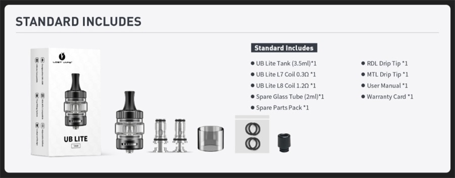 UK Store Lost Vape UB Lite Tank 3.5ml