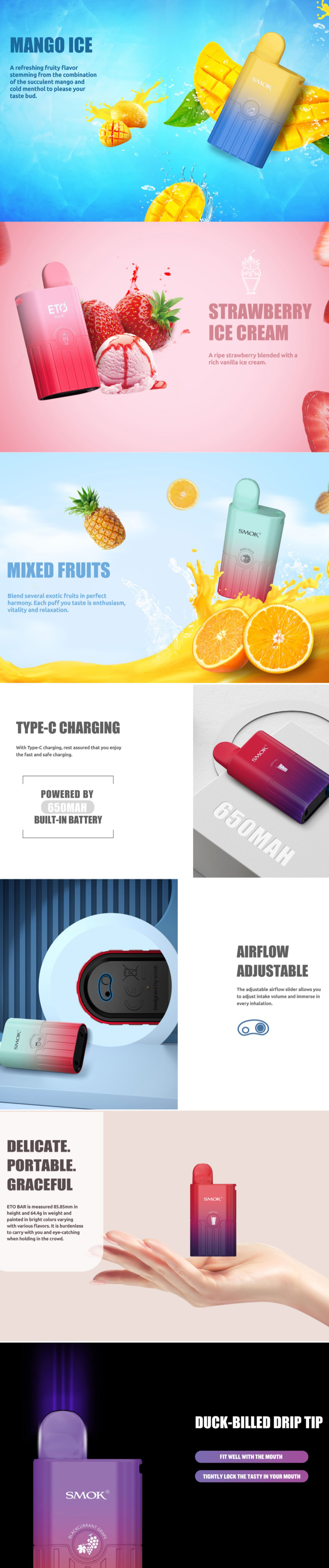 SMOK ETO BAR Disposable 8000 Puffs New In UK