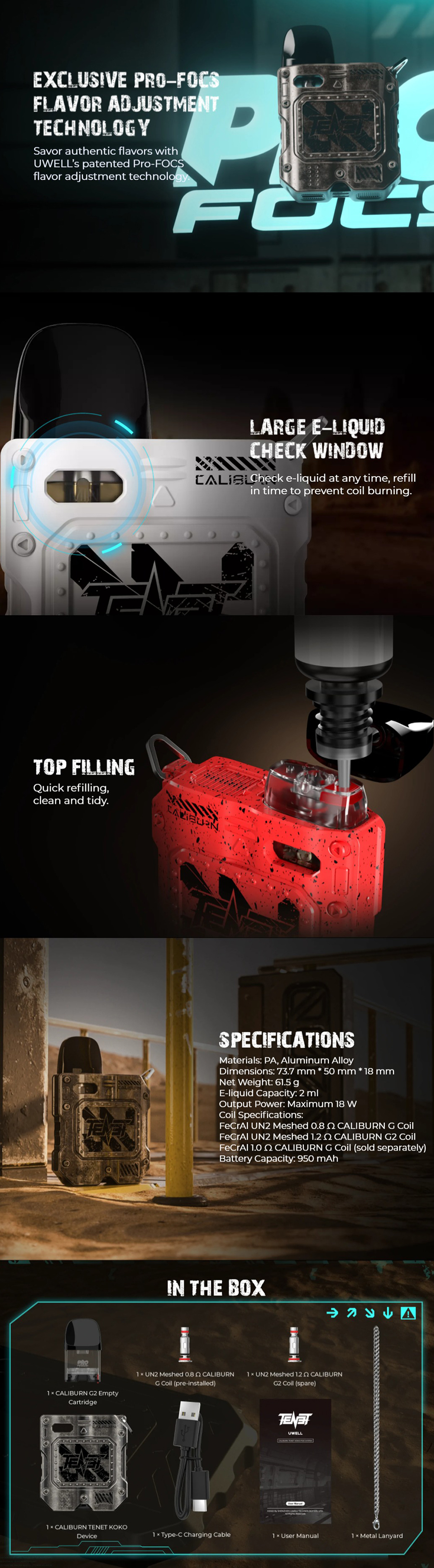 Uwell Caliburn Tenet KOKO Kit Cheap Sale