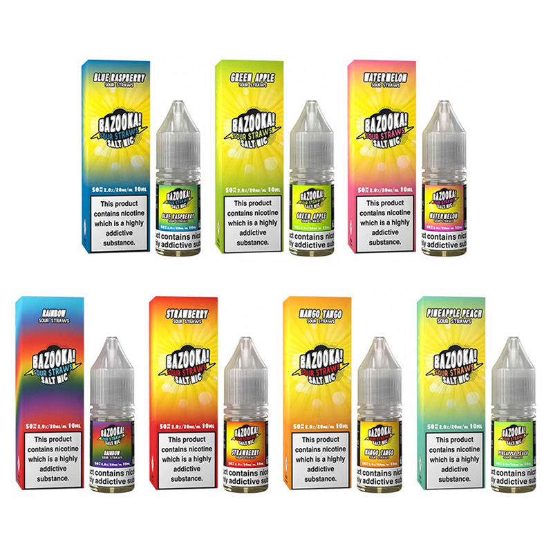 Bazooka Nicotine Salt Sour Straws E-liquid 10ml | Vapesourcing